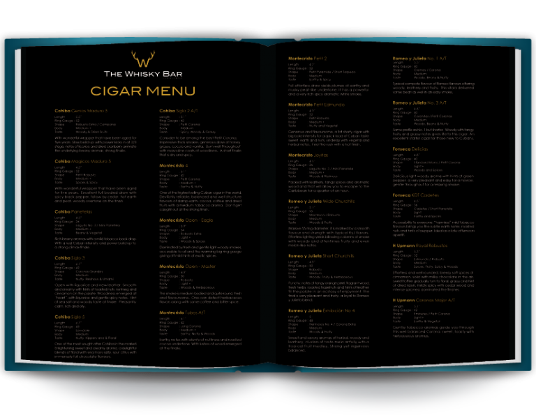 Menu – The Whisky Bar & Steakhouse KL